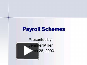 Payroll Schemes presentation | free to view