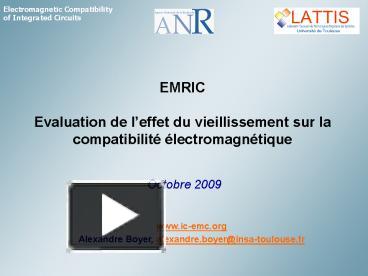 PPT – EMC of ICs PowerPoint presentation | free to view - id: 2a04ba-NTM1M