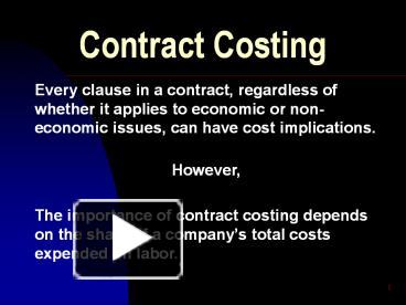 Contract Costing presentation | free to download