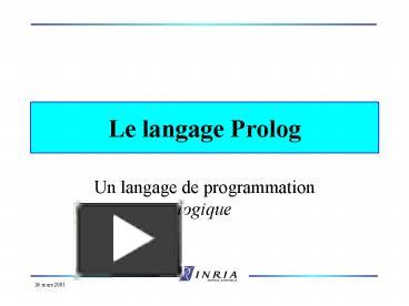PPT – Le langage Prolog PowerPoint presentation | free to download - id ...
