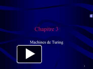 PPT – Chapitre 3 PowerPoint presentation | free to view - id: 2a3790-YjFiM