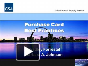 Purchase Card Best Practices presentation | free to view