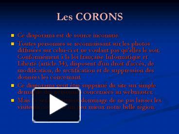 PPT – Les CORONS PowerPoint presentation | free to view - id: 2a41ea-ZDc1Z