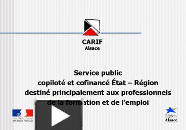 PPT – LE CRRIP ET LOREF ALSACE PowerPoint presentation | free to view ...