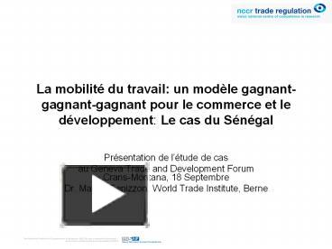 PPT – La mobilit PowerPoint presentation | free to view - id: 2a4ed9-ZWE5Z