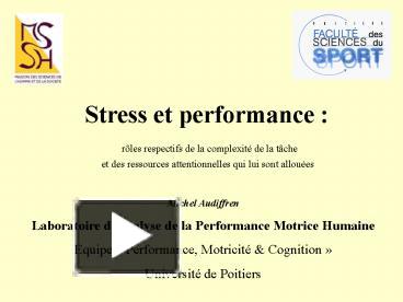 Effet du trait danxit sur le traitement de linformation presentation ...