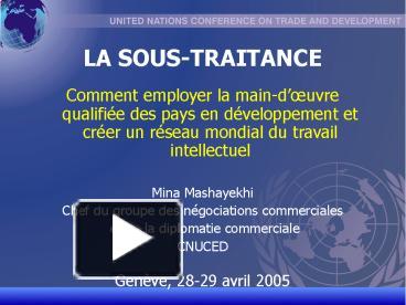 LA SOUS-TRAITANCE presentation | free to download