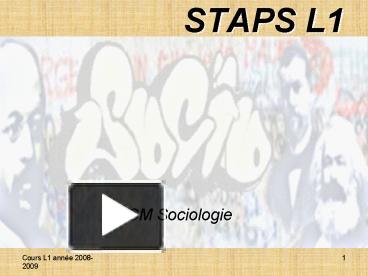 PPT – STAPS L1 PowerPoint presentation | free to view - id: 2a7ea4-ZDc1Z