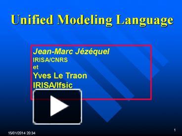 PPT – Unified Modeling Language PowerPoint presentation | free to view ...