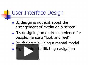 PPT – User Interface Design PowerPoint presentation | free to download ...