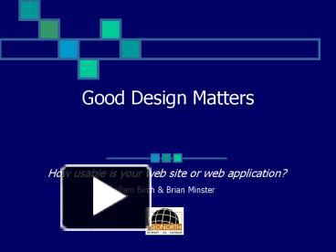PPT – Good Design Matters PowerPoint presentation | free to view - id ...