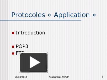 PPT – Protocoles PowerPoint presentation | free to view - id: 2a8da1-ZDc1Z
