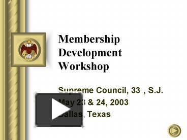 PPT – Membership Development Workshop PowerPoint presentation | free to ...
