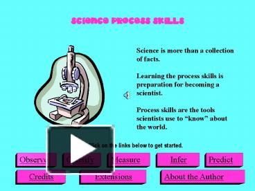 PPT – SCIENCE PROCESS SKILLS PowerPoint presentation | free to view ...