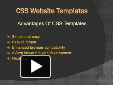 CSS Templates, CSS website Templates presentation | free to download