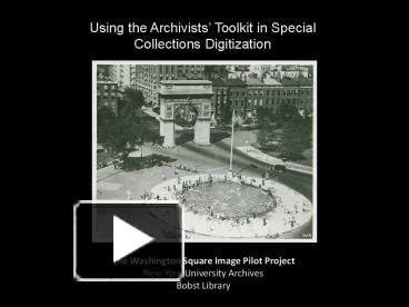 PPT – Using the Archivists Toolkit in Special Collections Digitization ...