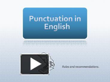 Punctuation in English presentation | free to download