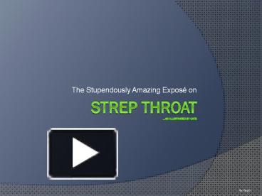 Strep Throat presentation | free to download