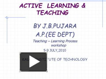 PPT – active learning PowerPoint presentation | free to download - id ...