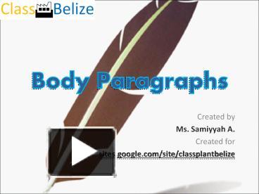 Body Paragraphs presentation | free to download