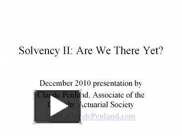 PPT – SOLVENCY II NEWS PowerPoint presentation | free to download - id ...