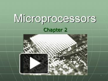 PPT – Microprocessors PowerPoint presentation | free to view - id ...