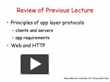 PPT – Review of Previous Lecture PowerPoint presentation | free to ...