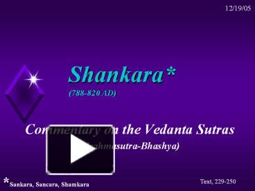 Shankara & the Samkhya-Yoga philosophers agree that Brahma presentation ...
