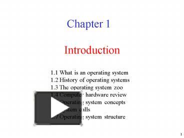 PPT – 1.1 What is an operating system PowerPoint presentation | free to ...