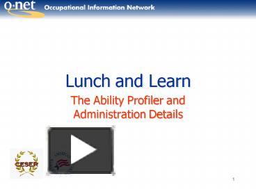 PPT – Lunch and Learn PowerPoint presentation | free to view - id ...