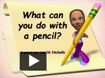 A poem by Judith Nicholls presentation | free to download