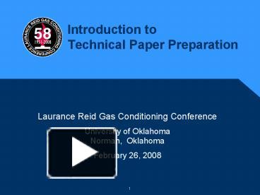 Introduction to Technical Paper Preparation presentation | free to view