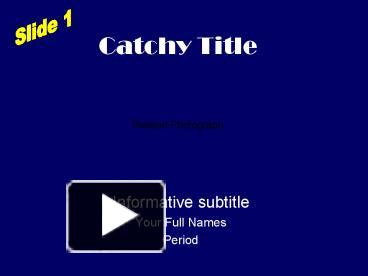 Catchy Title presentation | free to view