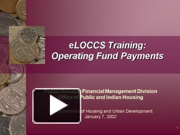 eLOCCS Training: Operating Fund Payments presentation | free to view