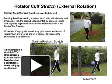 PPT – Rotator Cuff Stretch External Rotation PowerPoint presentation ...