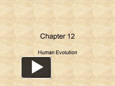 PPT – Human Evolution PowerPoint presentation | free to view - id ...