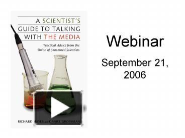 PPT – Webinar PowerPoint presentation | free to view - id: 2c06e-Y2Y5M