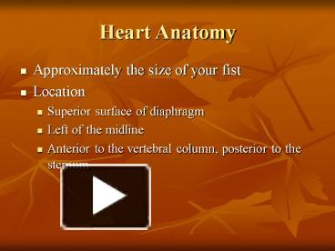 Heart Anatomy presentation | free to view