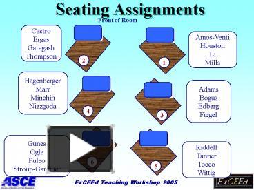PPT – Seating Assignments PowerPoint presentation | free to view - id ...