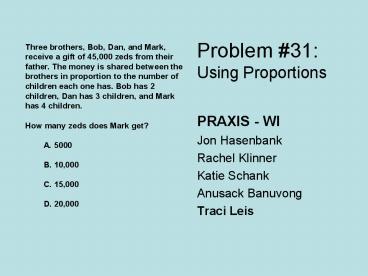 PPT – Problem PowerPoint presentation | free to view - id: 2c240-YTQzM