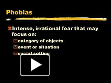 Phobias presentation | free to view