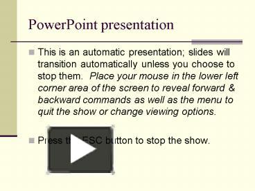 PPT – This is an automatic presentation slides will transition ...