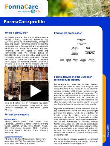 PPT – Who is FormaCare PowerPoint presentation | free to view - id ...