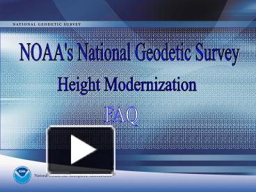 PPT – NOAA's National Geodetic Survey PowerPoint presentation | free to ...