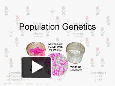 Population Genetics presentation | free to view