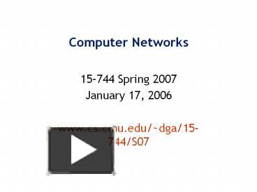 PPT – Computer Networks PowerPoint presentation | free to download - id ...