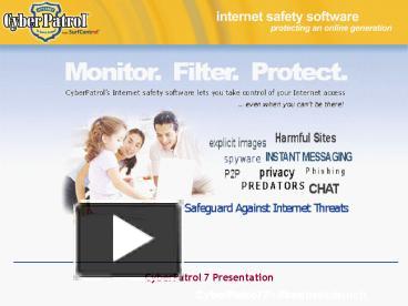 CyberPatrol 7 Product Launch presentation | free to view