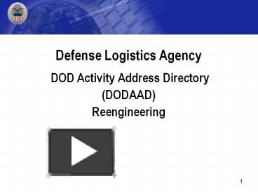 Defense Logistics Agency presentation | free to view