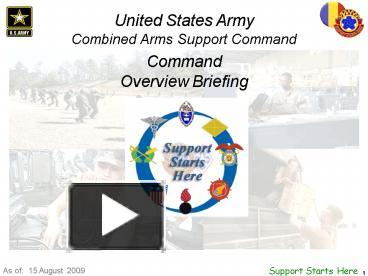United States Army presentation | free to view