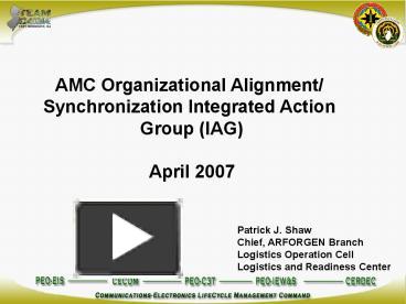 AMC Organizational Alignment presentation | free to view